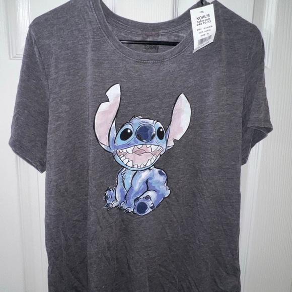 Disney | Tops | Disney Stitch Gray And Blue Short Sleeve Tee | Poshmark